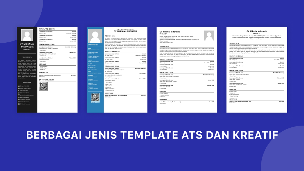 Beli Produk Mentahan Template CV | CV Milenial