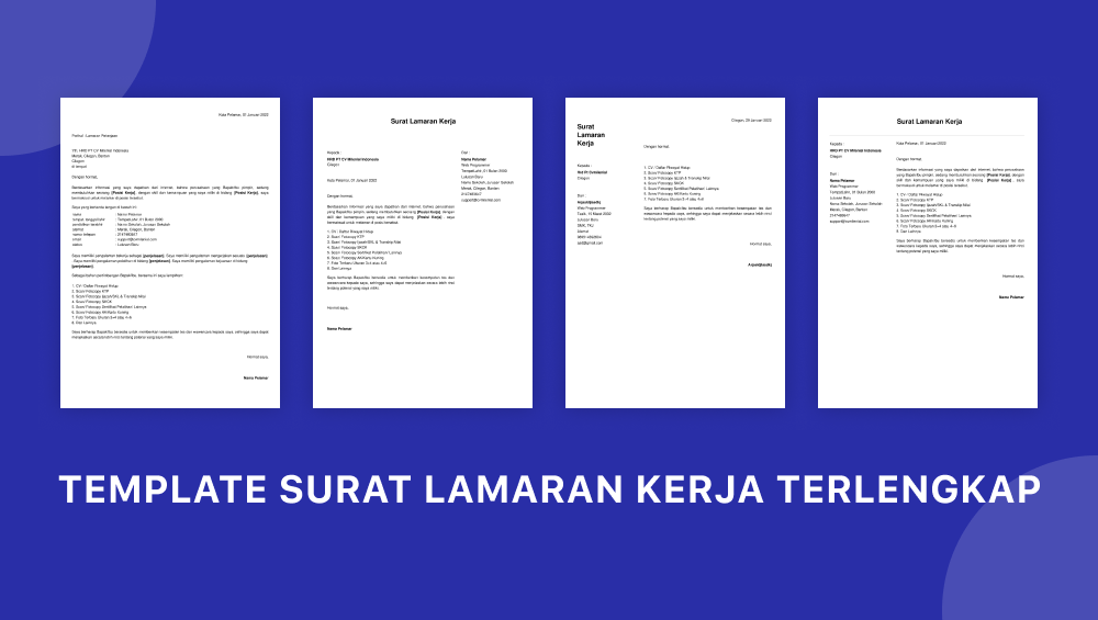Beli Produk Mentahan Template Lamaran Kerja | CV Milenial